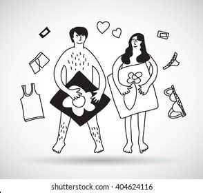 Man Woman Couple Naked Sex Relations เวกเตอรสตอก ปลอดคาลขสทธ Shutterstock