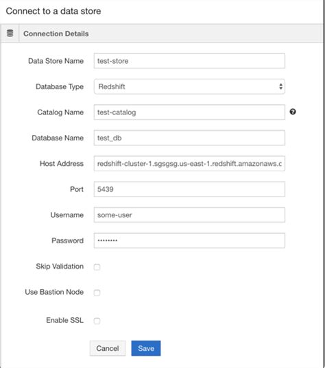 connecting to redshift data source from spark — qubole data service