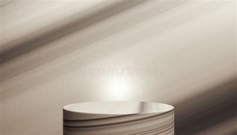 empty product placement presentation backdrop with cylindrical pedestal