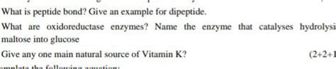What Is Peptide Bond Give An Example For Dipeptide What Are Oxidoreduct