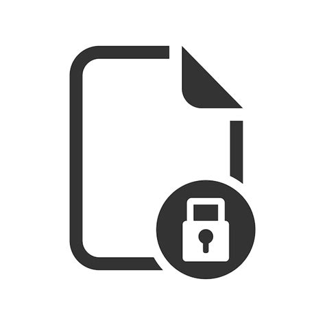 Premium Vector File Lock Icon