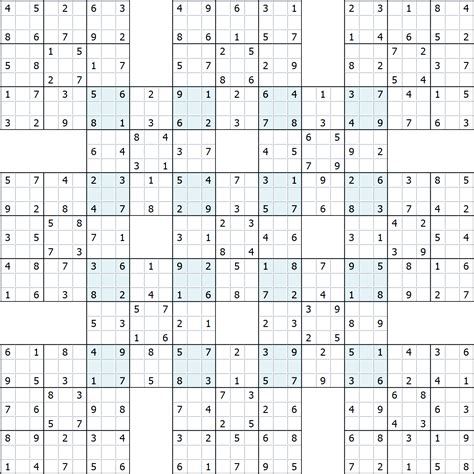 Supersamurai Gattai 13 Sudoku Variants Sudoku Sudoku Puzzles