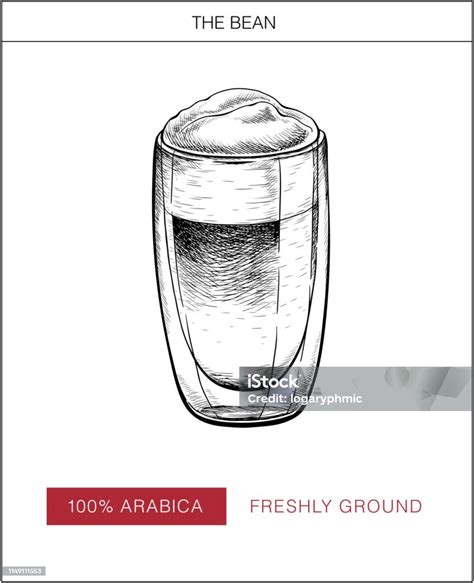 커피 세트입니다 손으로 그린 커피 컵 카푸치노 또는 늦은 유리 머그잔 벡터 새겨진 아이콘입니다 브루 탈 주의 포장 디자인 라벨 템플릿 브랜드 정체성 커피숍 레스토랑 메뉴