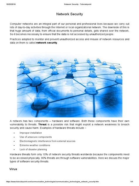 network security tutorialspoint pdf malware computer virus