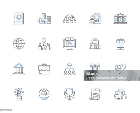 엔터프라이즈 아키텍처 개요 아이콘 컬렉션입니다 엔터프라이즈 아키텍처 시스템 통합 전략 It 인프라 벡터 및 일러스트레이션 개념