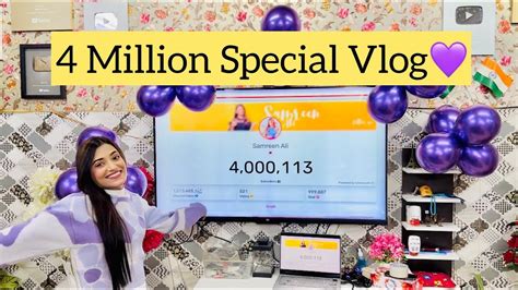 4 Million Celebration 🎉 Samreen Ali Vlogs Youtube
