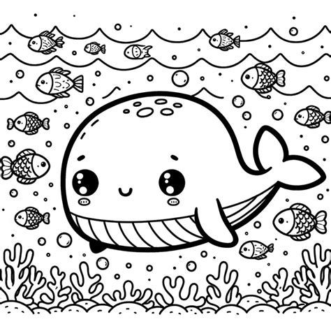 Coloriage Baleine Exploratrice