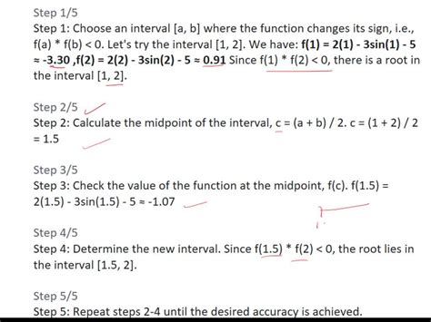Solved Find A Root Of The Equation 2x 3 Sinx 5 0 By Using The Bisection Method