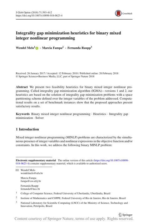 integrality gap minimization heuristics for binary mixed integer