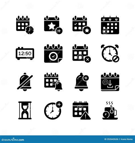 Collection Of Time Management Icons Stock Illustration Illustration Of Graphic Planning