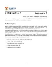 A3 V1 0 3 Pdf COMP2017 9017 Assignment 3 Due 11 59PM Thursday 12 May
