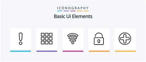 Basic Ui Elements Line 5 Icon Pack Including Setting Cog Less Repeat Reload Creative Icons