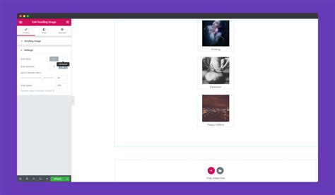 Scrolling Image HappyAddons