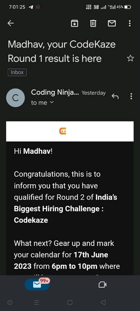 Codekaze Codingchallenge Placements Hardworkpaysoff Madhav Mahajan
