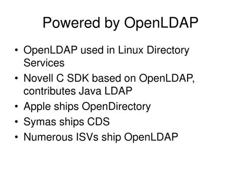 Ppt Openldap Five Years In The Making… Powerpoint Presentation Free Download Id 4337204