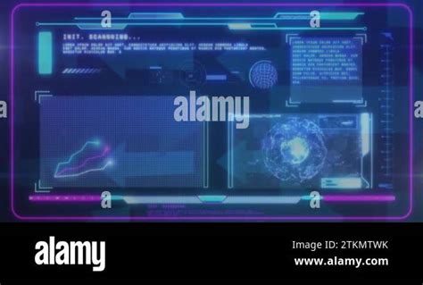 Animation Of Interface With Data Processing Over Multiple Arrow Icons