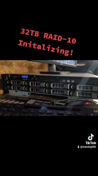 32tb Raid 10 Array Initalizing Now The Hours Long Waitraid Raid10 Poweredge Dell Homelab