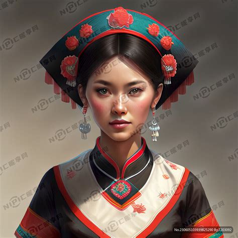 Ai创作图瑶族服饰 昵图网