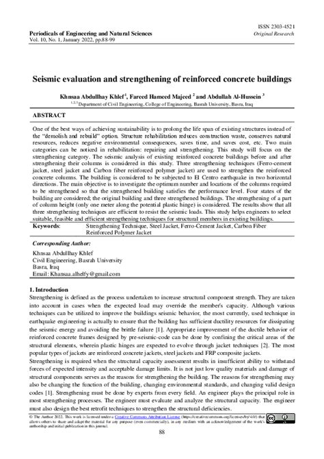 Pdf Seismic Evaluation And Strengthening Of Reinforced Concrete Buildings