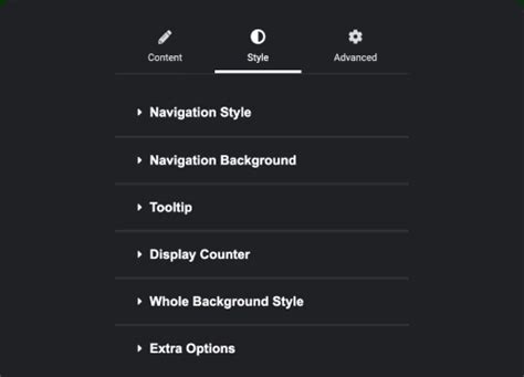 Elementor One Page Scroll Navigation Widget Dots Numbers