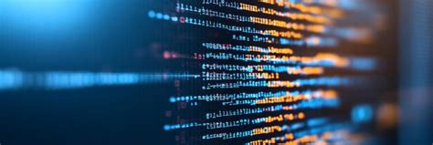 secure software development code on computer screen blurred background