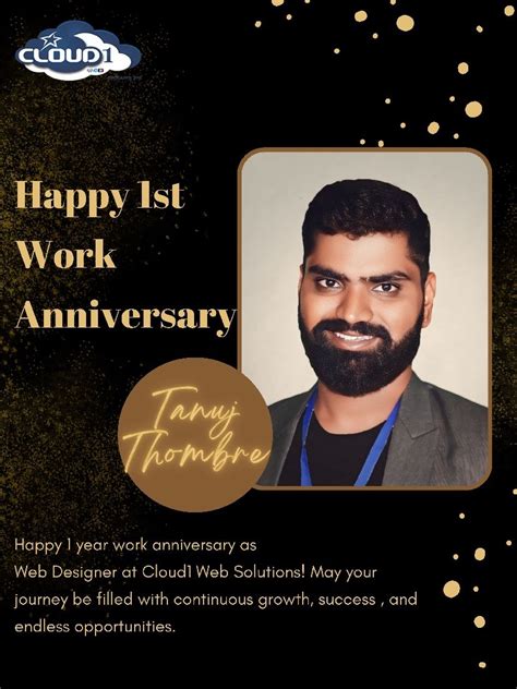 cloud1 web solutions on linkedin workanniversary webdesigner oneyear anniversary indore