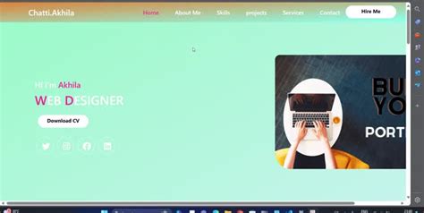 Launched My Portfolio Website Akhila Chatti Posted On The Topic Linkedin