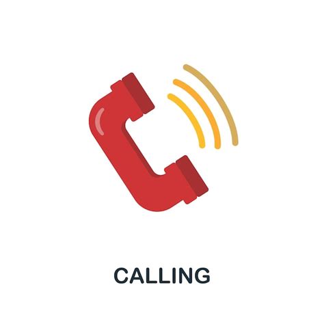 Premium Vector Calling Flat Icon Color Simple Element From Work From