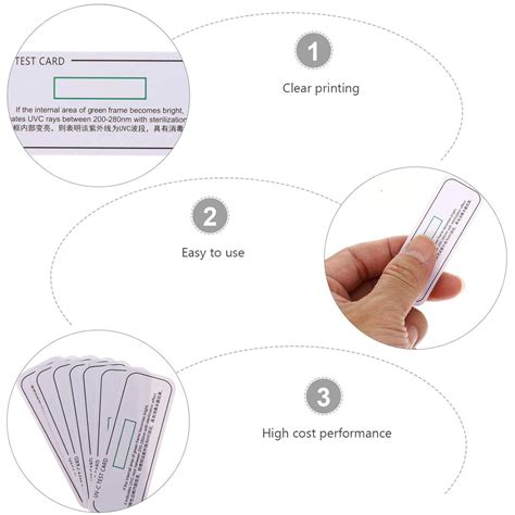 TEHAUX Test Strips Test Papers UV Discoloration Detection Cards UV Test Cards Multifunction