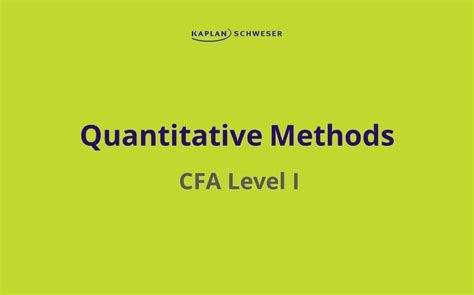Cfa Level I Quantitative Methods Tips Kaplan Schweser
