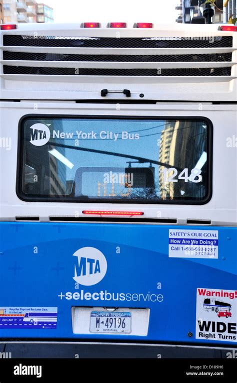 New York City Public Transportation M15 Select Bus Manhattan New York