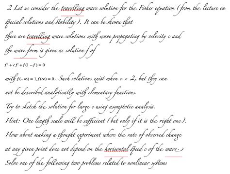 Solved 2 Let Us Consider The Travelling Wave Solution For