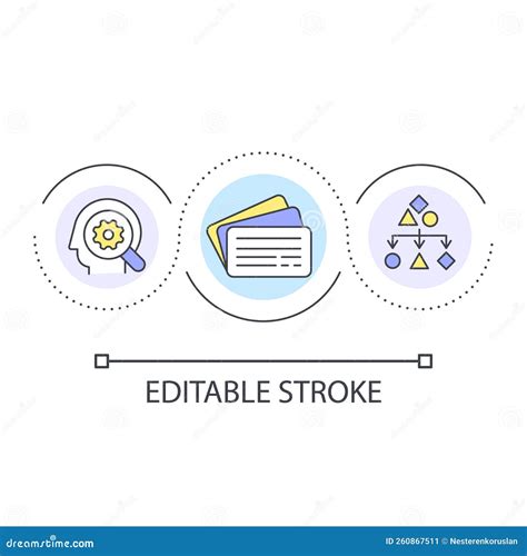 Information Categorization Loop Concept Icon Stock Vector Illustration Of Card Icon 260867511
