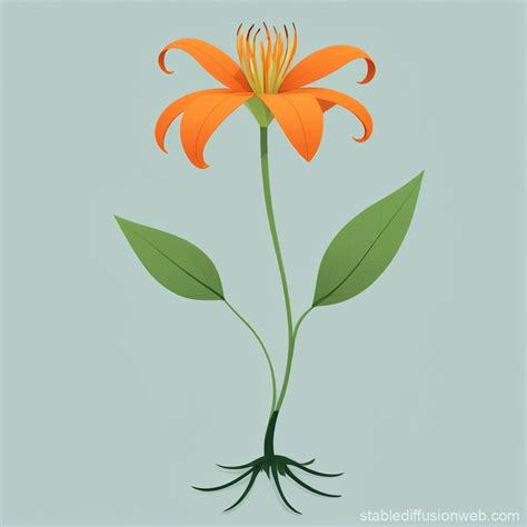 Lily Inspired Flat 2D Character Design Stable Diffusion Online