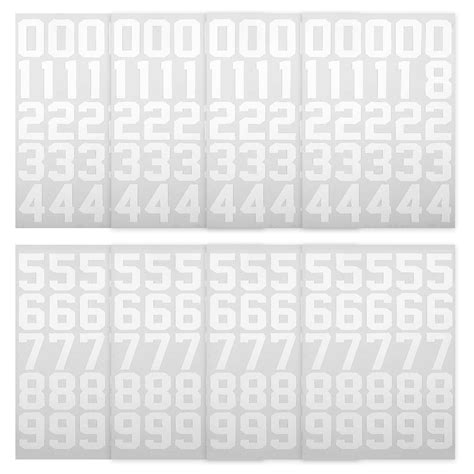 Helmet Numbers 8sheets Number Stickers 1 10 Football Helmet Stickers