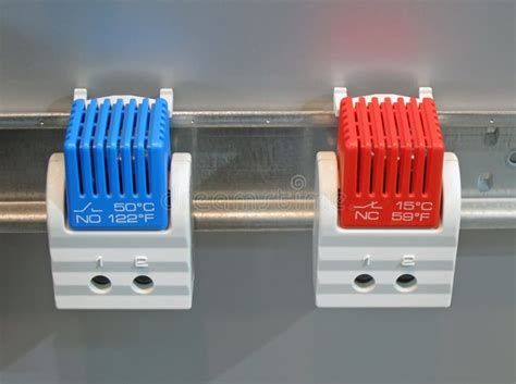 Blue Red Industrial Switch Power Stock Photo Image Of Frosting Freeze 14411544