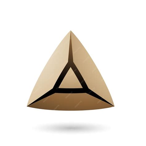 Premium Vector Beige And Bold 3d Pyramid Vector Illustration