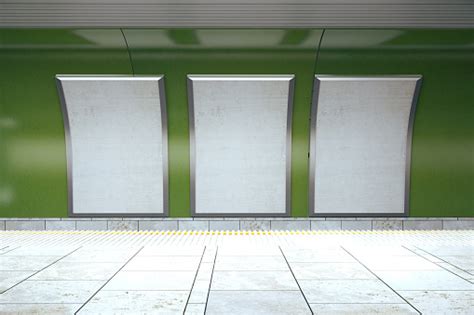 맹검액 인명별 포스터 녹색 지하철 벽 Mock 바라요 0명에 대한 스톡 사진 및 기타 이미지 0명 3차원 형태 간판 Istock