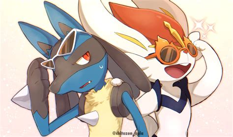 Lucario And Cinderace Pokemon Drawn By Chitozen Pri Zen Danbooru