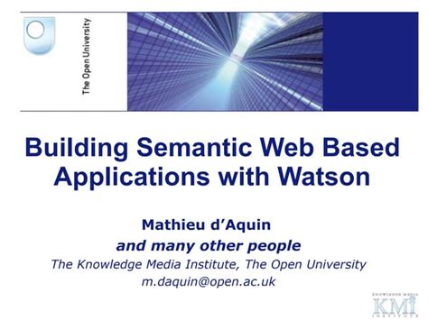 Building Semantic Web Based Applications With Watson Ppt Web Design