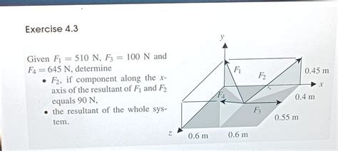 Solved Given F1510 Nf3100 N And F4645 N Determine F2