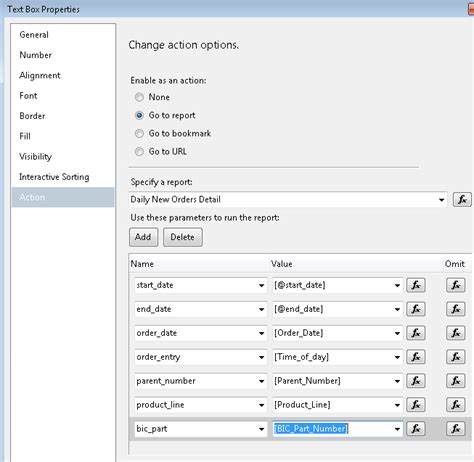Reporting Services Ssrs Report Pass Multiple Values To Drill Through