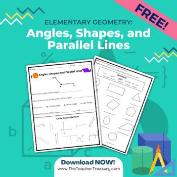Elementary Geometry Angles Shapes And Parallel Lines I TpT