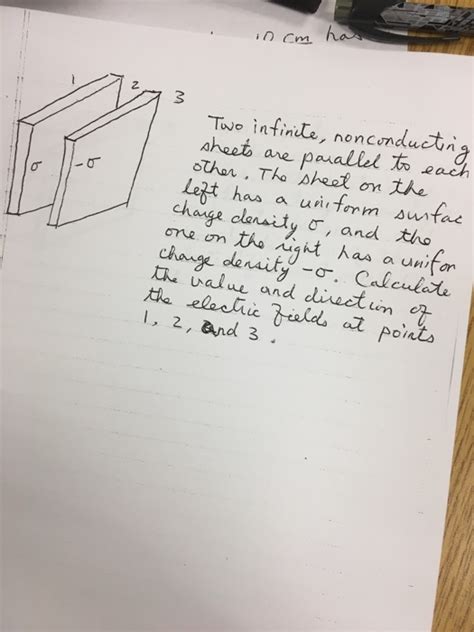 Solved Two Infinite Nonconducting Sheets Are Parallel To