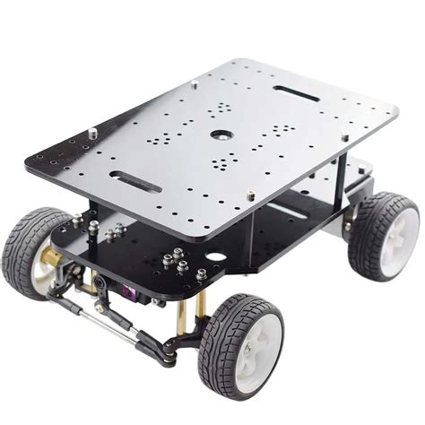 4wd Rc 자동차 Ackerman 스티어링 Ros 섀시 Pid 제어 서보 2pcs Dc 12v 모터 아두이노용 인코더 포함