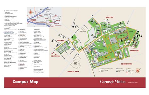 Carnegie Mellon Campus Map Pittsburgh Pennselvania Usa • Mappery