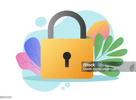 자물쇠 또는 자물쇠 폐쇄 평면 벡터 아이콘 만화 고립 다채로운 배경 현대 유행 디자인에 그림 색상 잠긴 자물쇠 기호 0명에 대한 스톡 벡터 아트 및 기타 이미지 Istock
