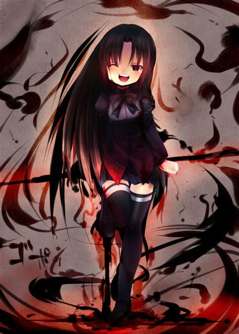 Safebooru Black Legwear Black Thighhighs Highres Long Hair Mamuru