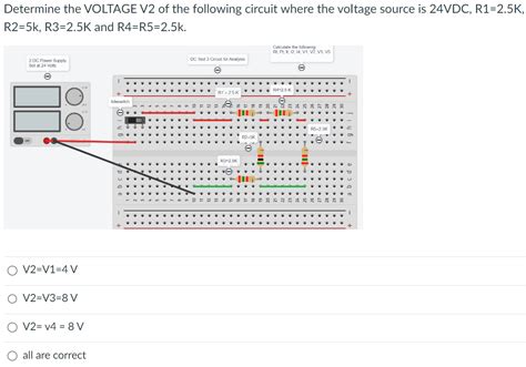 Solved Determine The VOLTAGE V Of The Following Circuit Chegg Com