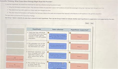 Solved Scientific Thinking What Clues About Biology Might